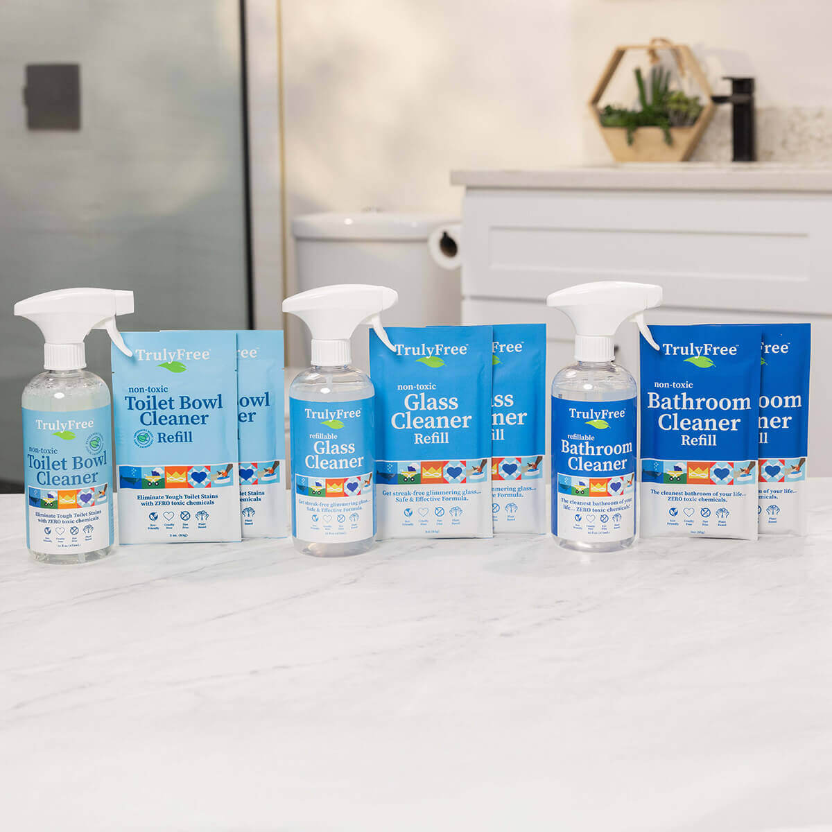 Essential Bathroom Starter Kit | Bathroom Cleaning Set | Truly Free Home
