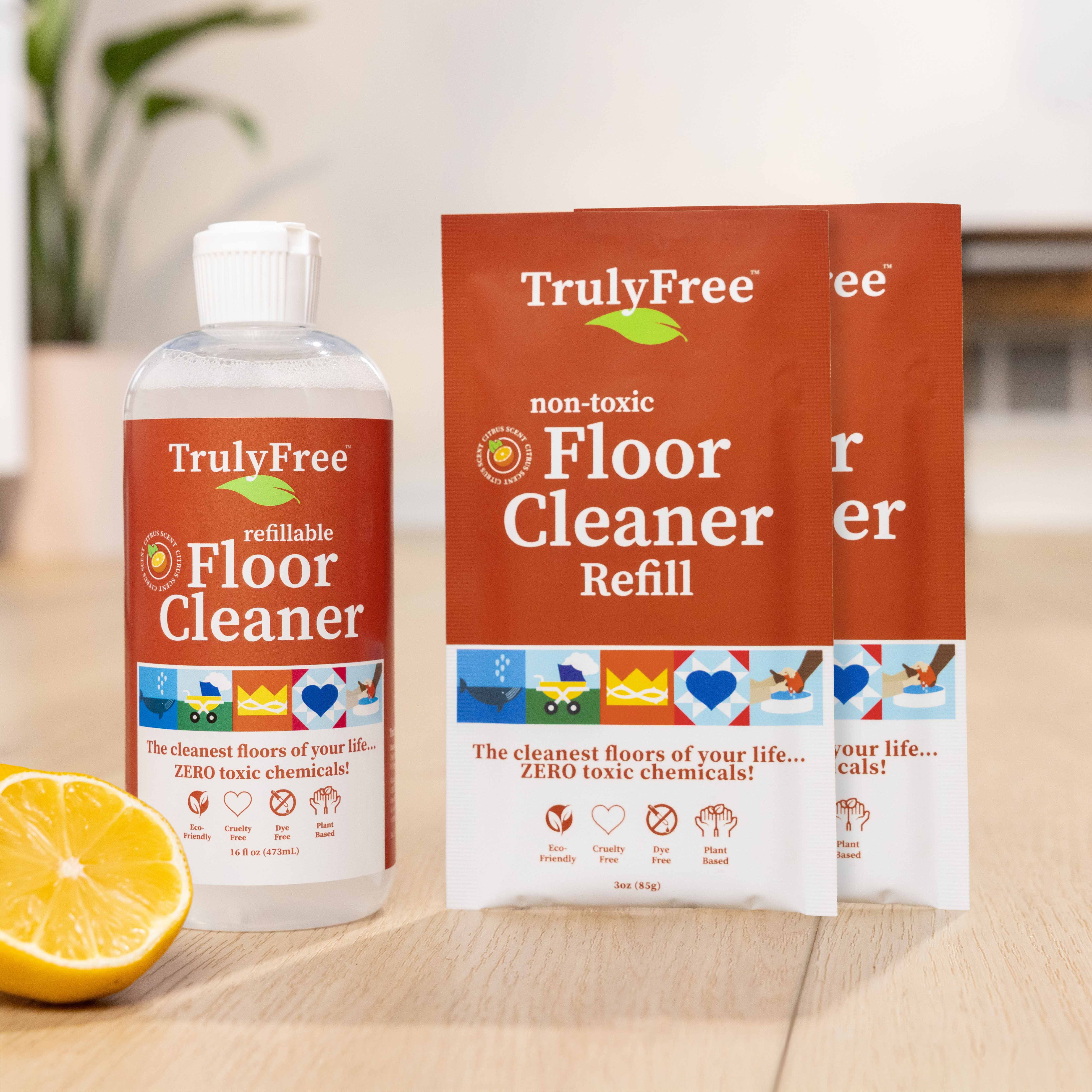 Non-Toxic Floor Cleaner | Baby and Pet Safe Floor Cleaner | Truly Free Home