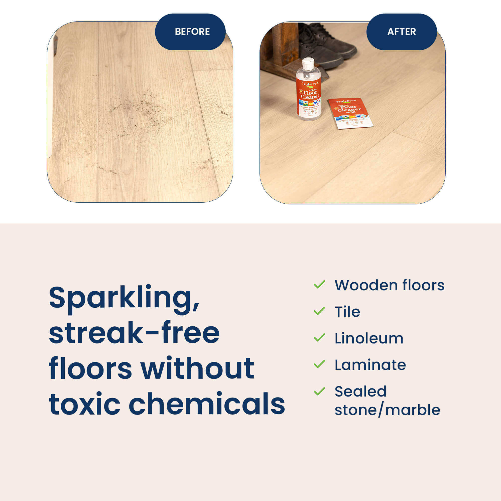 Non-Toxic Floor Cleaner | Baby and Pet Safe Floor Cleaner | Truly Free Home