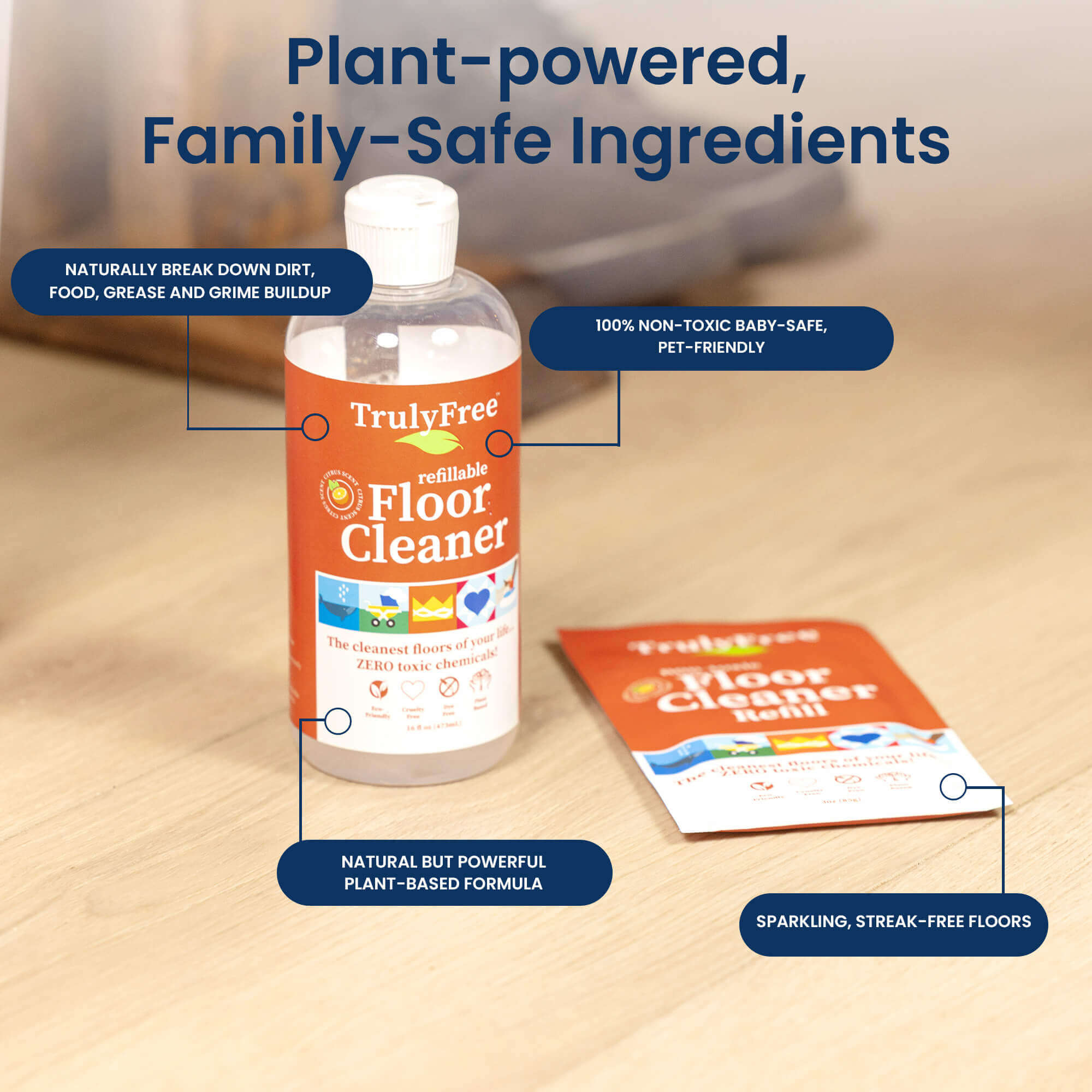 Non-Toxic Floor Cleaner | Baby and Pet Safe Floor Cleaner | Truly Free Home