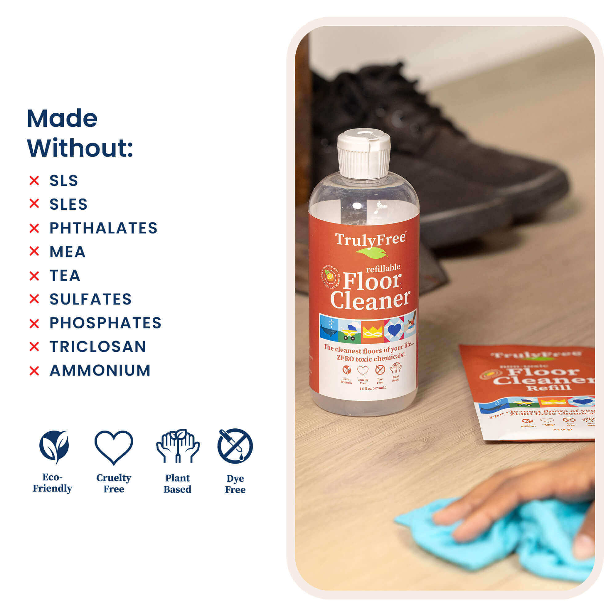 Non-Toxic Floor Cleaner | Baby and Pet Safe Floor Cleaner | Truly Free Home